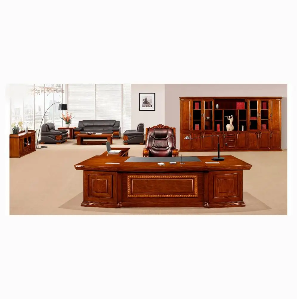 High quality HDF wood executive table luxury office furniture desk ...