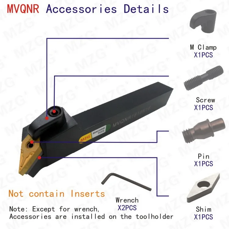Maifix Mvqnr Tungsten Carbide Cutter Cnc Lathe Machine Boring ...