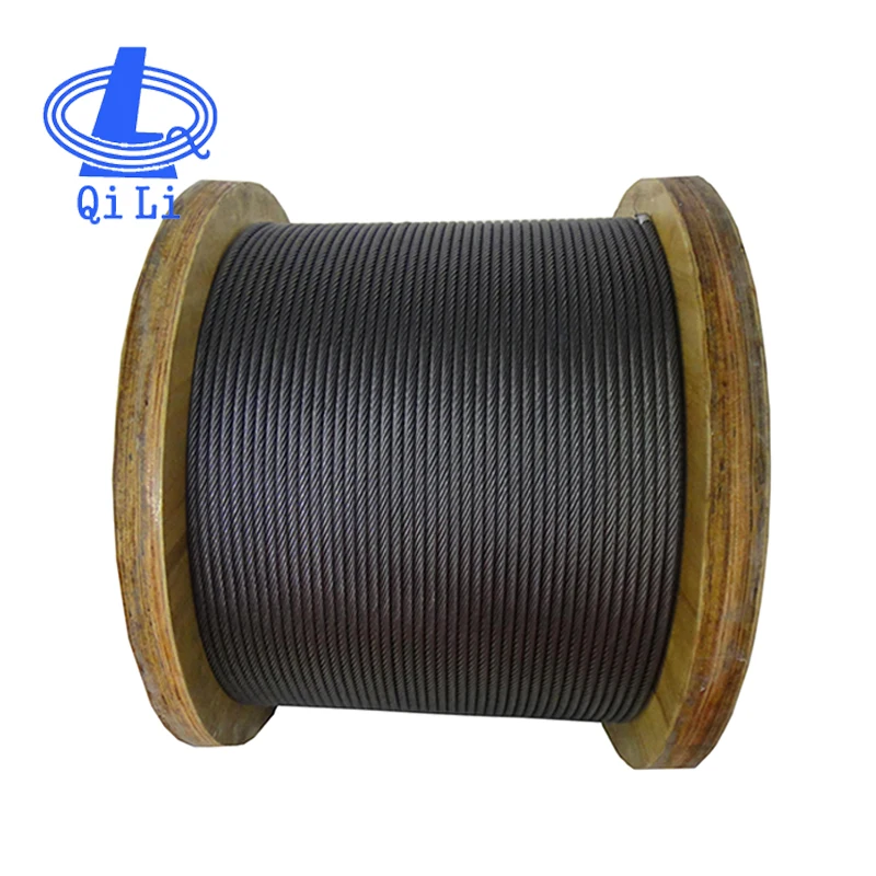 Wooden Reel 6x19 36mm Coat Tar Oil Elevator Steel Wire Rope - Buy Coat ...