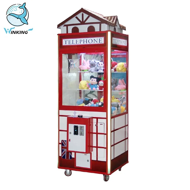 Telephone style Plush Toy Claw Crane Game Machine Prize Vending Machine ...