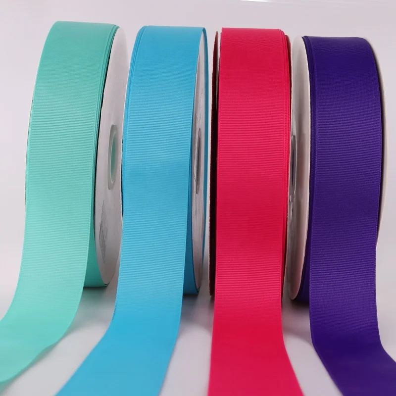 Wholesale Solid Color 38mm 100% Polyester Ribbed Gift Wrap Ribbon - Buy Ribbons With Logo ...