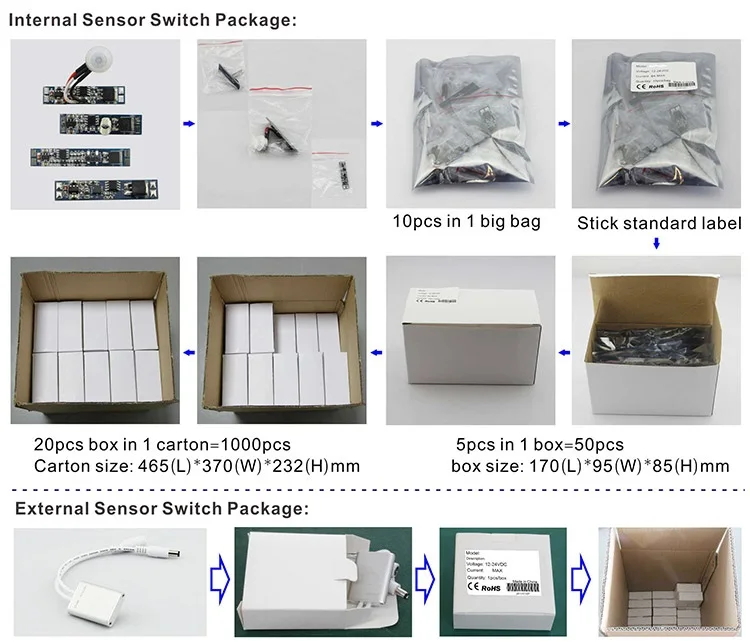 New On/off Led Touch Sensor Switch Micro Touch Sensor Switch 12v - Buy ...