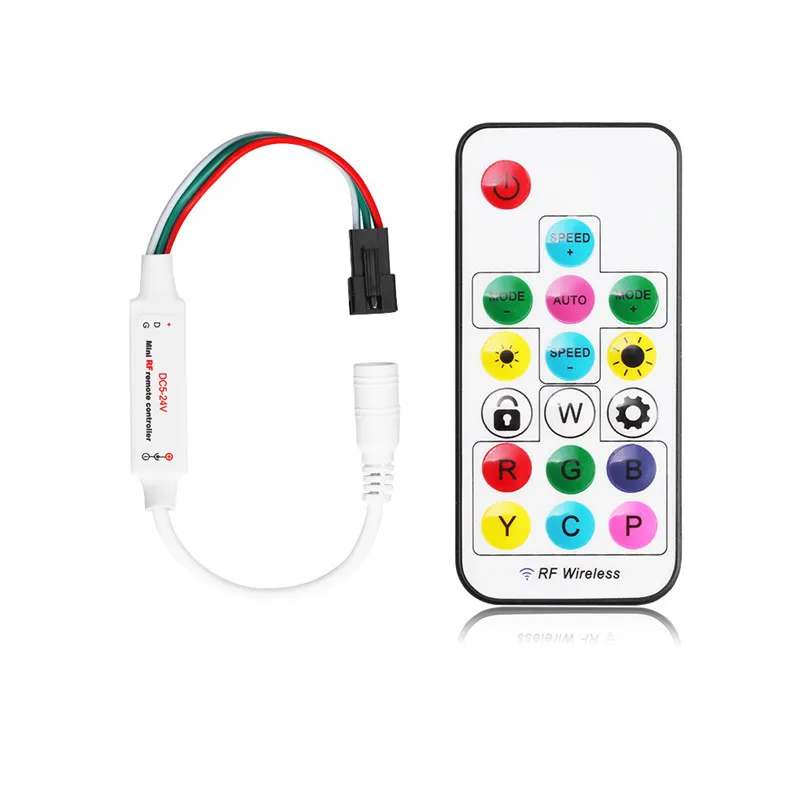 5-24v Ws2811 Ws2812 Controller 3key Rf 17key 21key Wireless Music Wifi Controller For Led Pixel ...