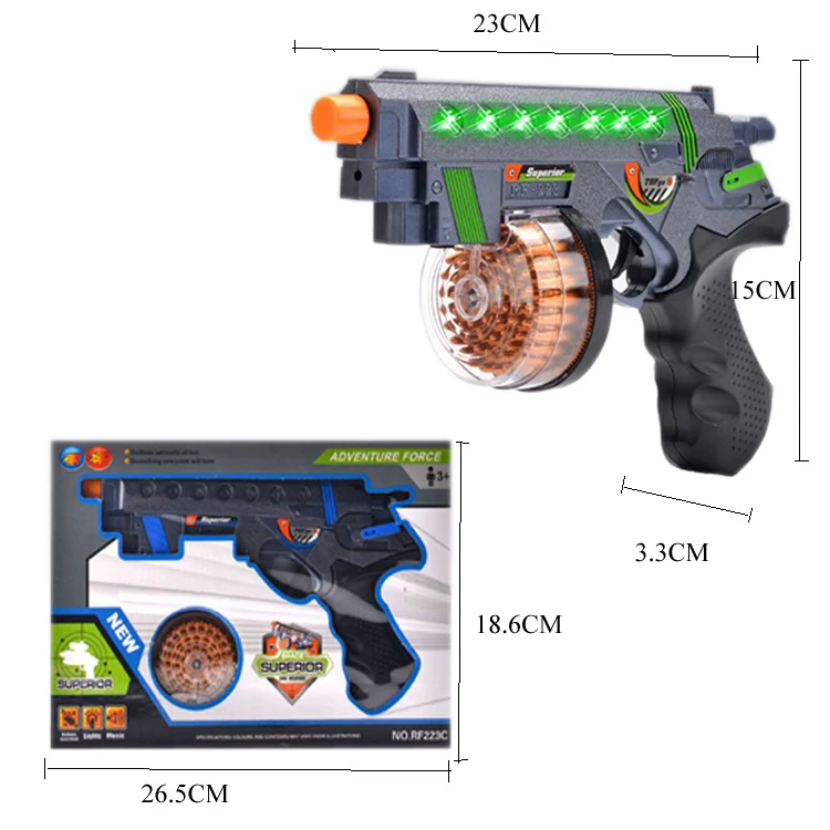 Battery operated toy guns Sound and light bullets turn guns| Alibaba.com