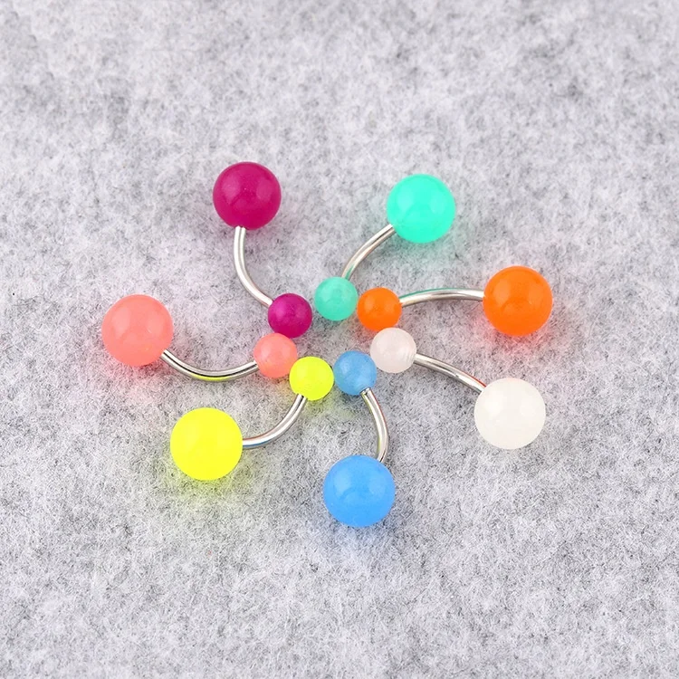 Glow In The Dark Belly Button Rings Acrylic Navel Piercing Glow in the ...