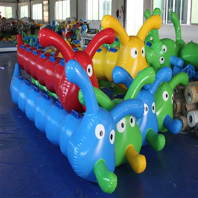 Customized Inflatable Carpenterworm Teamwork Building Race Game Events ...