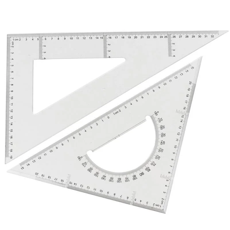 HW-TR30 office Triangle ruler set 2pcs pvc packing Haiwen brand ruler ...