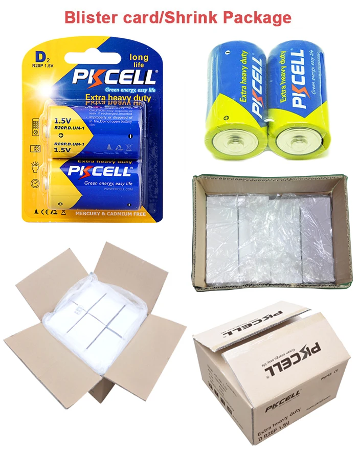 Factory Price Super Heavy Duty Battery D Size R20p Carbon Zinc ...