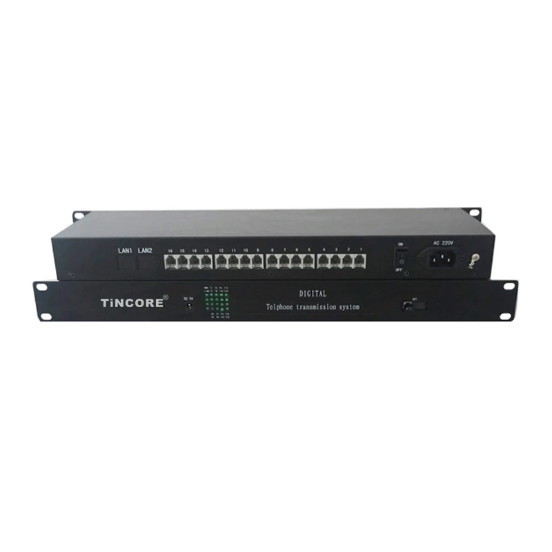 16-channel Telephone Pcm Multiplexer Rj11 To Optic Fiber Media ...