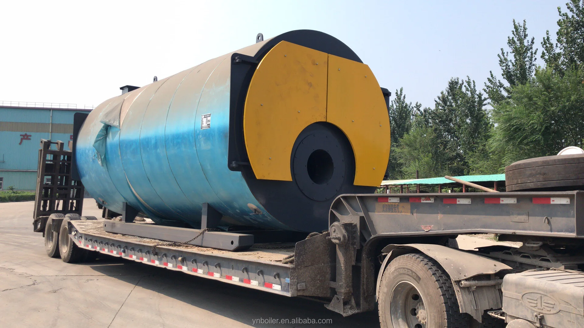 Three-passes Corrugated Furnace 1000kg Natural Gas Burning Steam Boiler ...