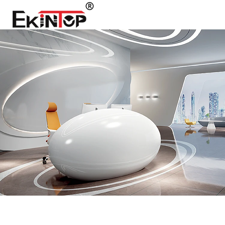 Ekintop prefab reception desk in dubai glass display reception desk ...