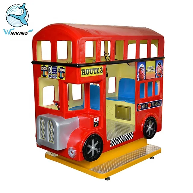 Winking coin operated kiddie rides mini London bus arcade kids ride on ...