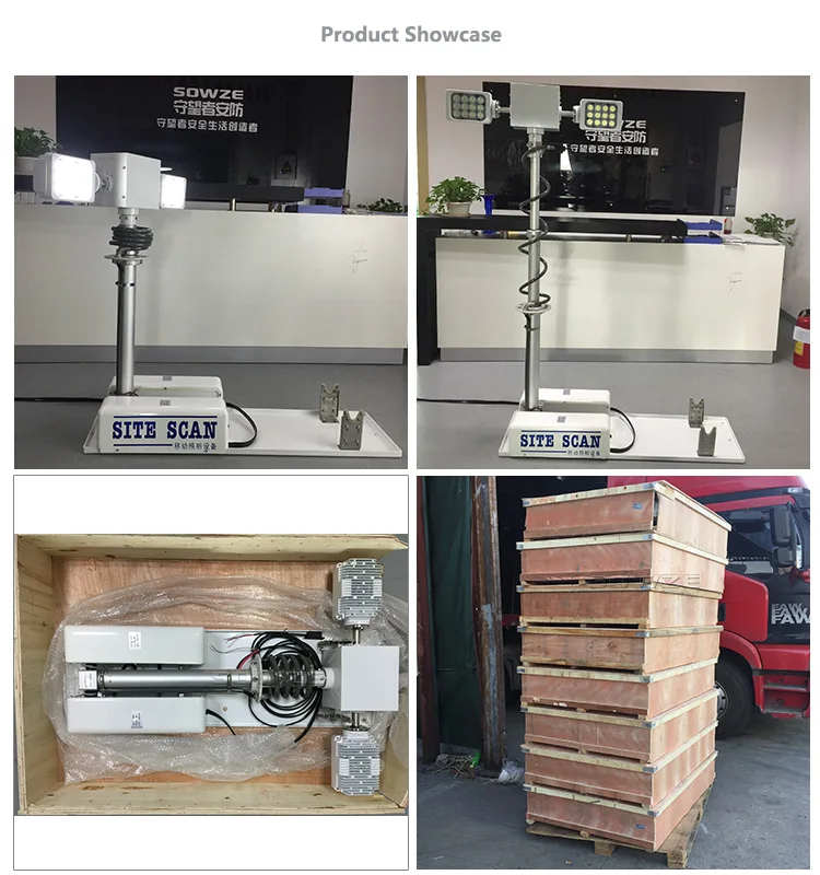 Electric Vehicle-mounted Telescopic Light Tower For Engineering ...
