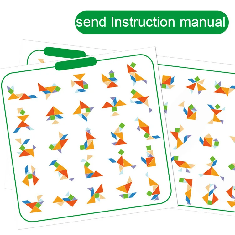 2023 New Design 7pcs Tangram Wooden Jigsaw Puzzle Educational Colorful ...