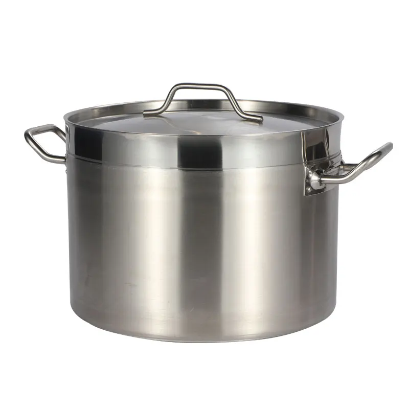 Restaurant Kitchen Stainless Steel Stockpot Compound Bottom Cooking Low ...