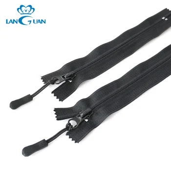 Toothy Nylon Reverse Zipper with PVC Rubber Silicone Slider