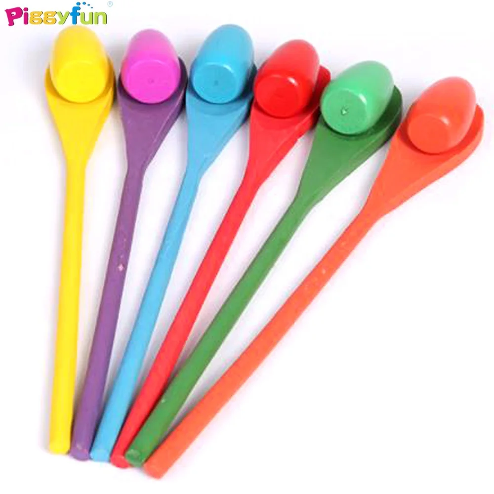 Funny Kids Outdoor Relay Game - Wooden Egg and Spoon Race