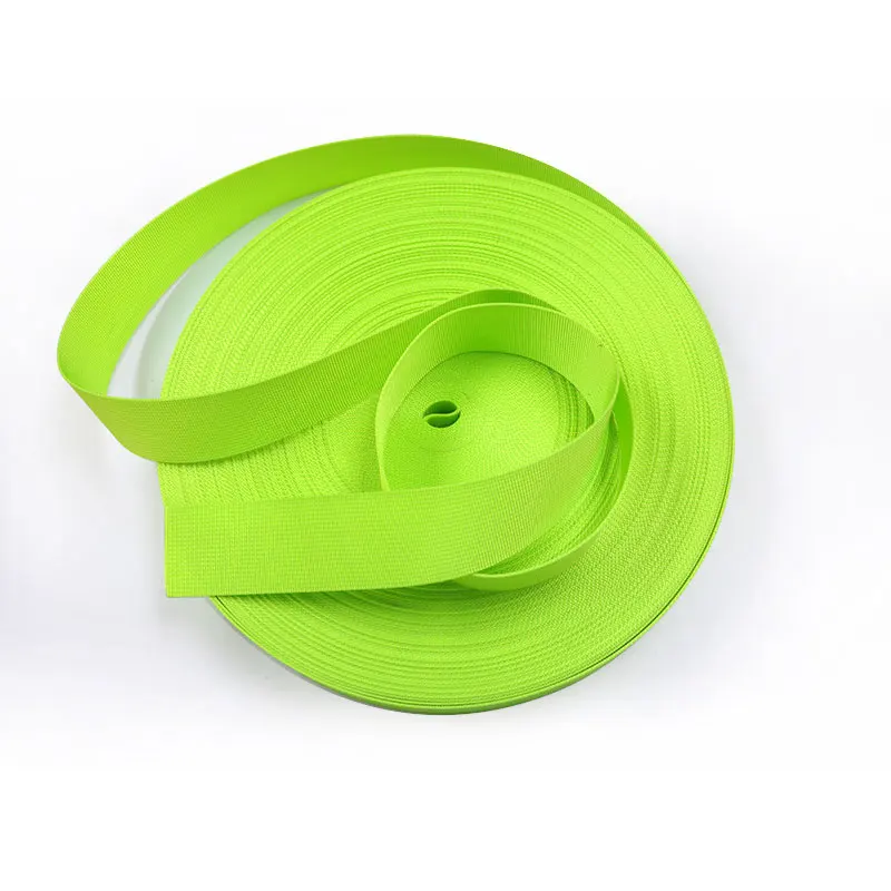Custom Solid Green Color Fluorescent Reflective Nylon Webbing - Buy ...