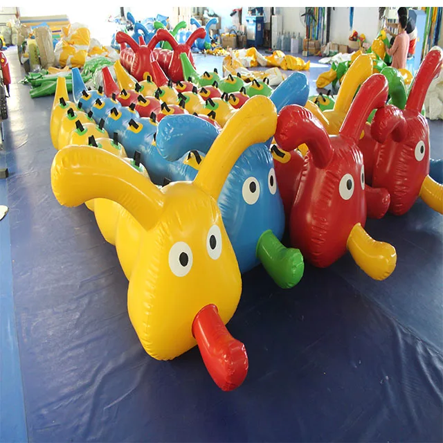 Customized Inflatable Carpenterworm Teamwork Building Race Game Events ...