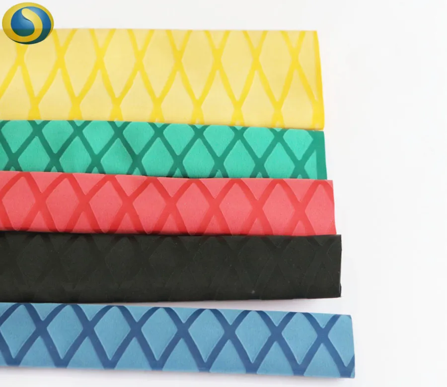 Flexible Wrap Tubing 35mm Diamond Pattern Non-slip Heat Shrink Tube For ...