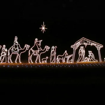 Outdoor 2d Led Rope Light Nativity Scene Jesus Christmas Light ...