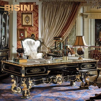 High End Classical French Baroque Style Solid Wood Carving Black And ...