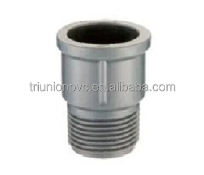 De tuberías de plástico PVC rosca macho acoplamiento adaptador NBR 5648 ...