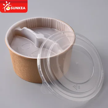 Disposable Takeaway Lunch Food Paper Bowl With Interlayer Tray - Buy ...