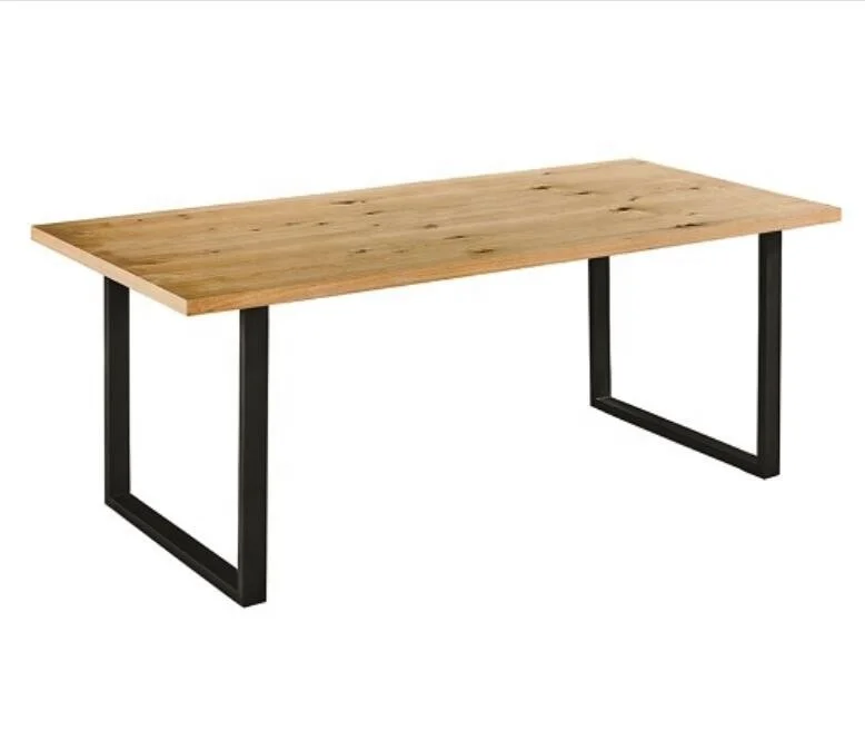 Modern MDF Dining Table with Metal Frame - H&T Furniture
