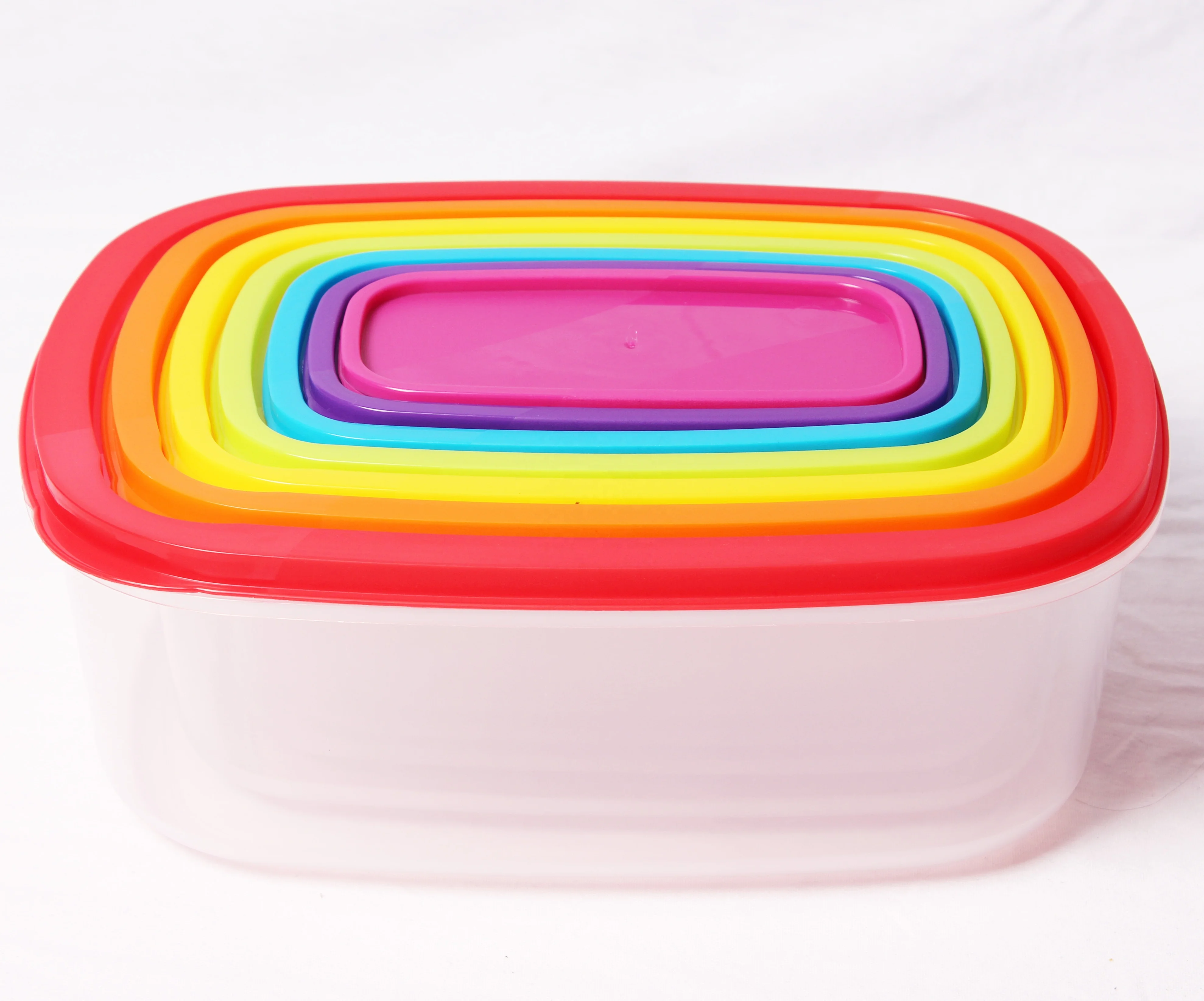 7pk Rectangular Rainbow Container - Food Storage Solutions