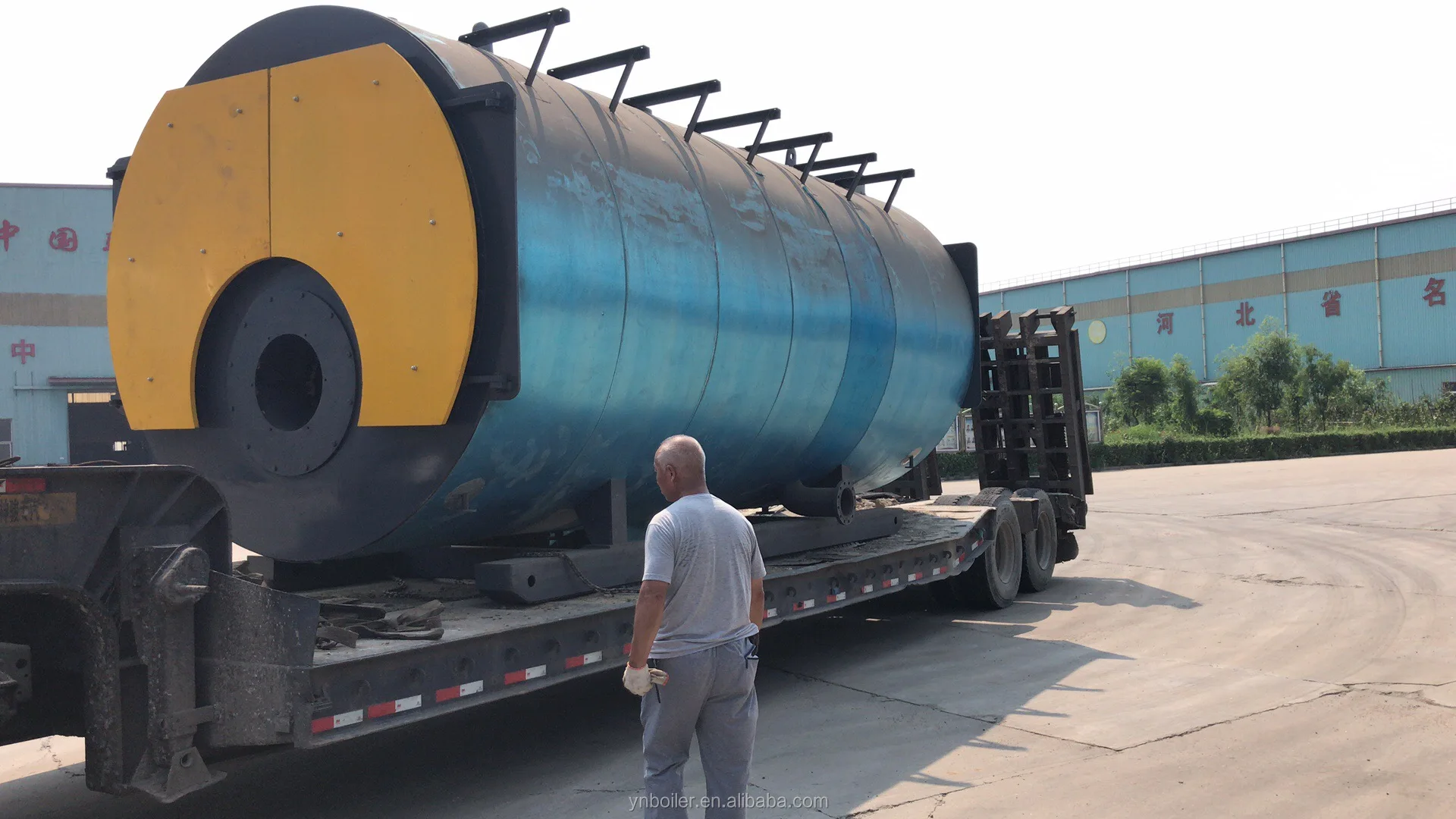 Three-passes Corrugated Furnace 1000kg Natural Gas Burning Steam Boiler ...