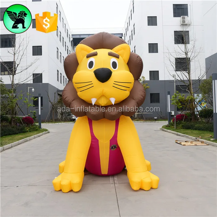 3m High Giant Inflatable Lion Cartoon Customized Advertising Lion ...