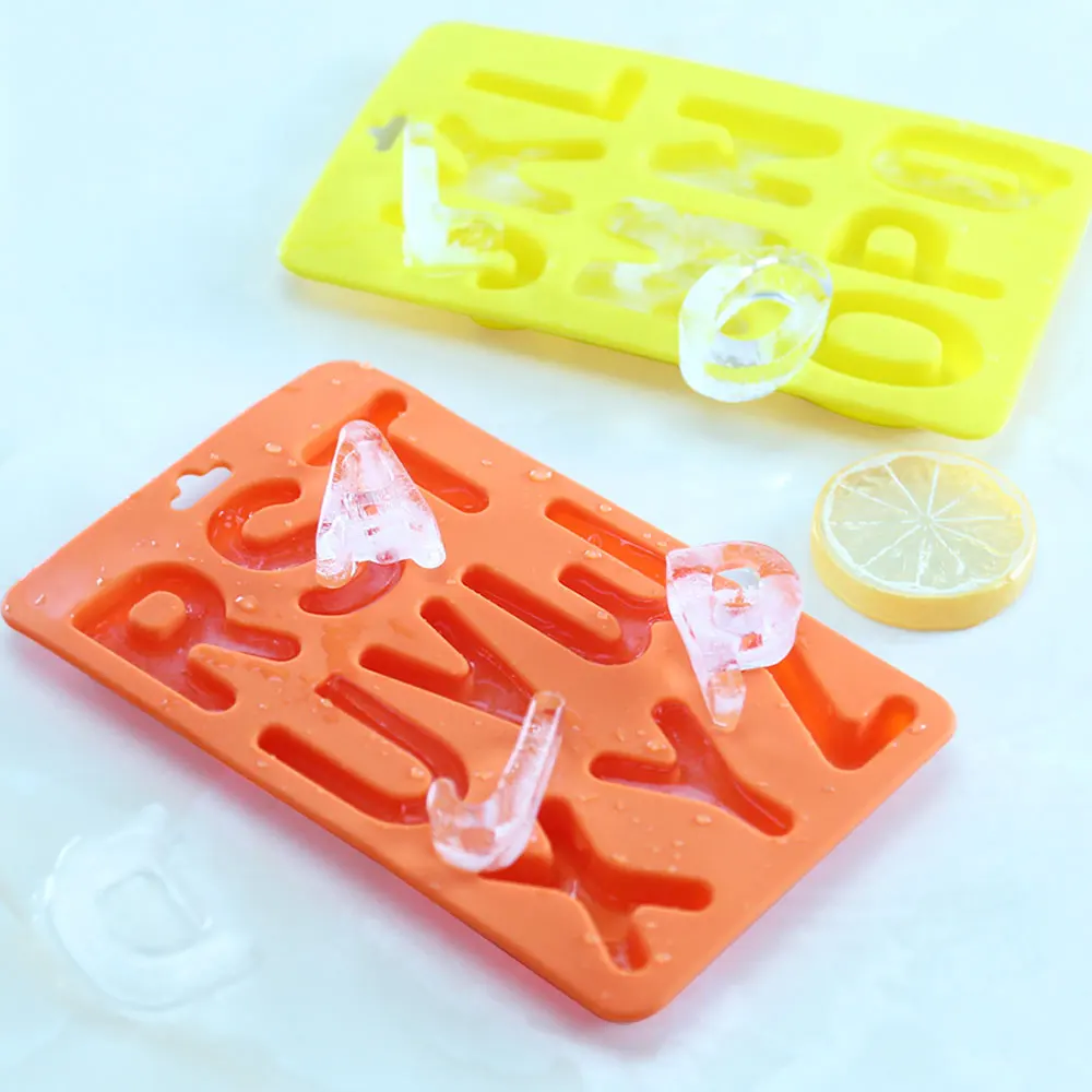 Bpa Free Durable 26 English Letters Shaped Custom Silicone Ice Cube ...