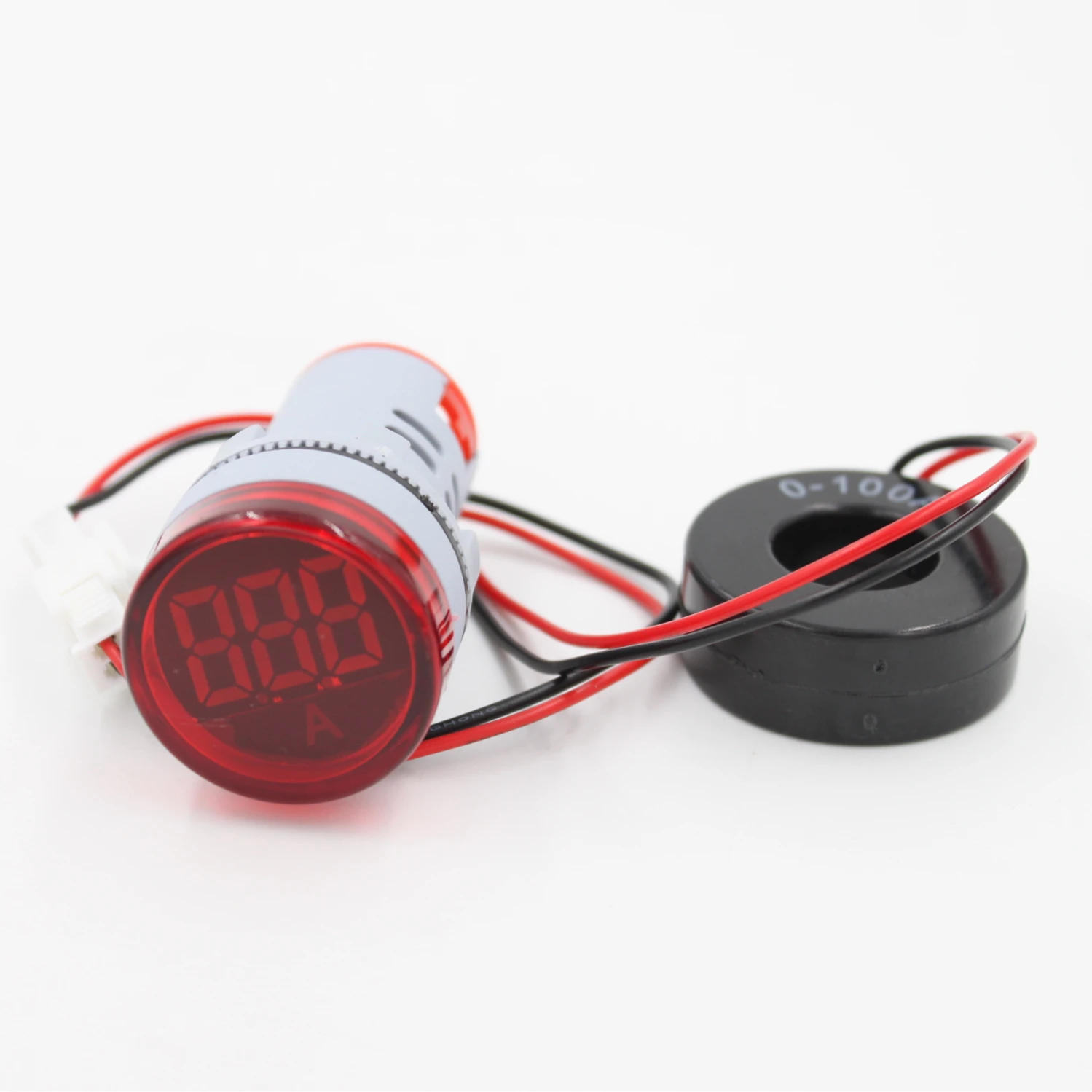 22mm mini digital ammeter indicator lamp with ammeter indicator light ...