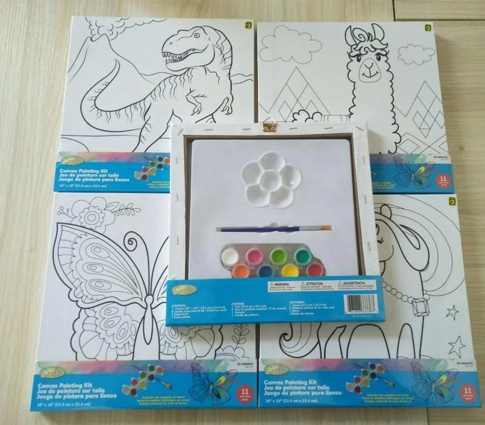 Kids Paint by Number - Stretched Canvas Set for Art Printing