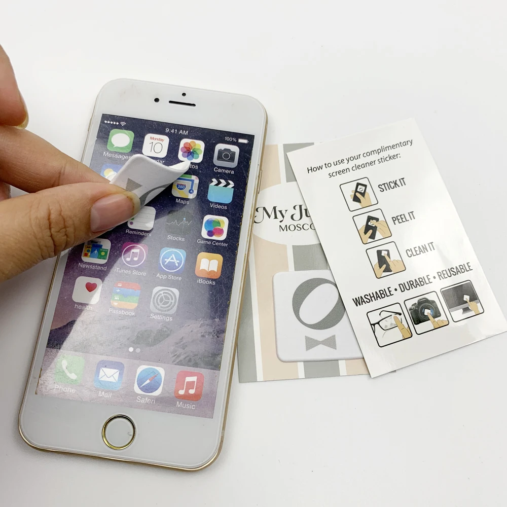 Custom Sticky Phone Screen Cleaners - Sustainable & Anti-dust