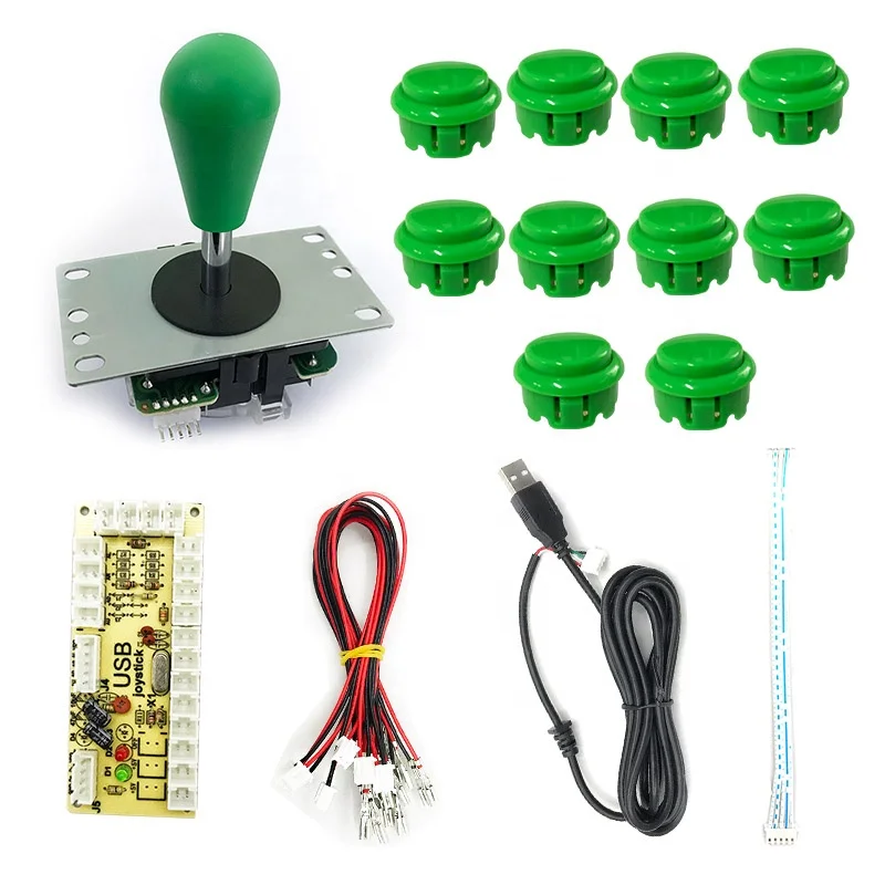 Diy Arcade Joystick Kit 5pin Joystick Cable 24mm/30mm Buttons Usb ...