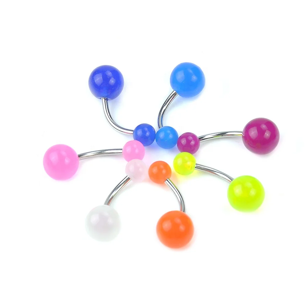 Glow In The Dark Belly Button Rings Acrylic Navel Piercing Glow in the ...