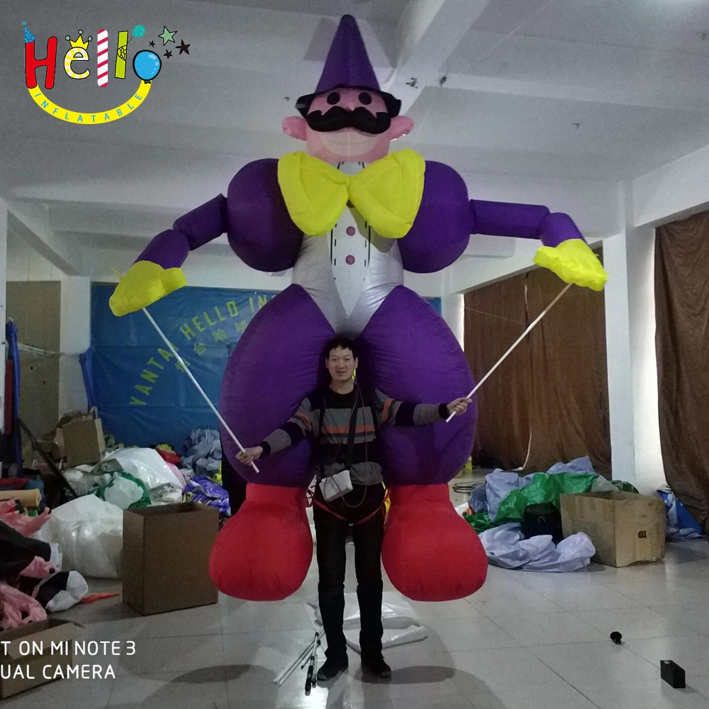 Lovely Inflatable Moving Cartoon Costume Inflatable Clown Puppet ...