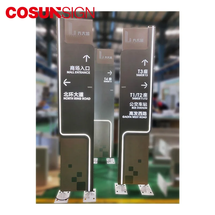 Outdoor directory directional signs free standing way finding signage ...