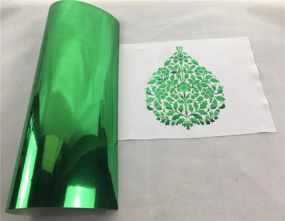 Easyweed green color Heat Transfer Metallic Bright Foil Vinyl For ...