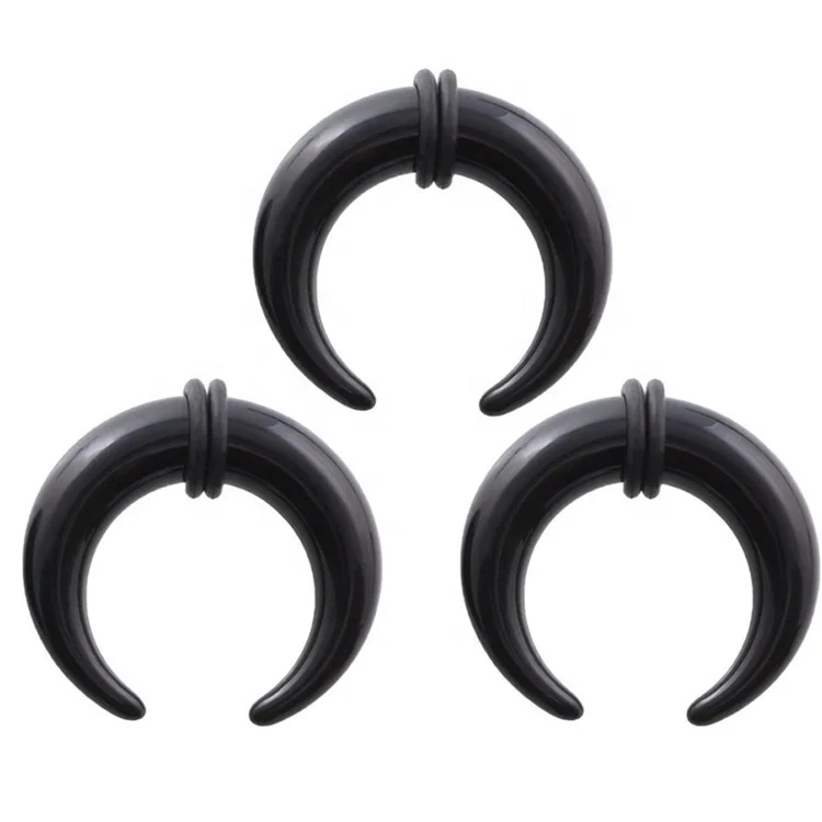 Black Acrylic Ox Horn Ear Expander Plug With O-ring - Buy Black Acrylic ...