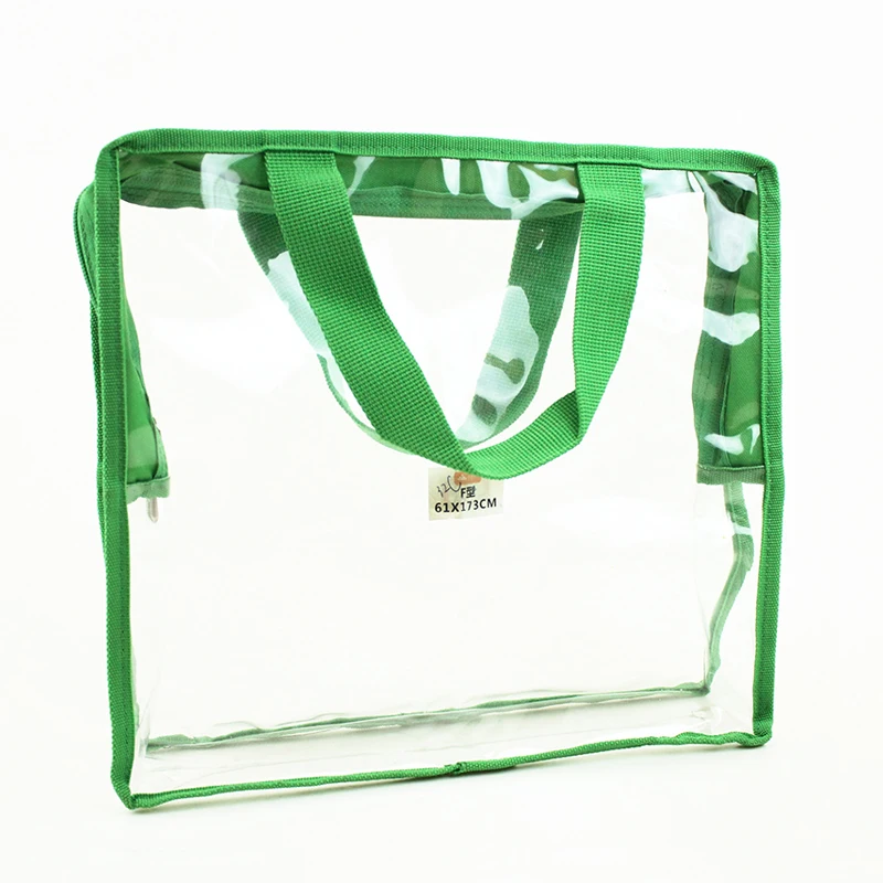 Custom Clear Vinyl Transparent PVC Gusset Bag Plastic Tote Shopping Bag ...
