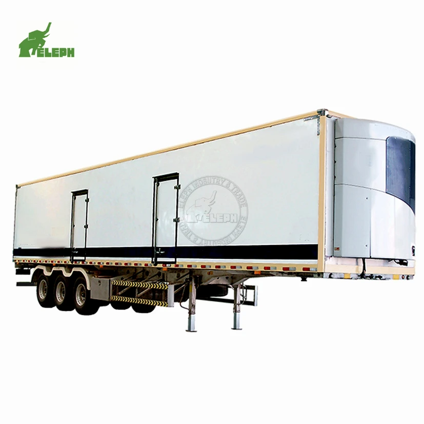40t Max Payload 48ft Reefer 3-axle Refrigerated Semi Box Van Cargo ...