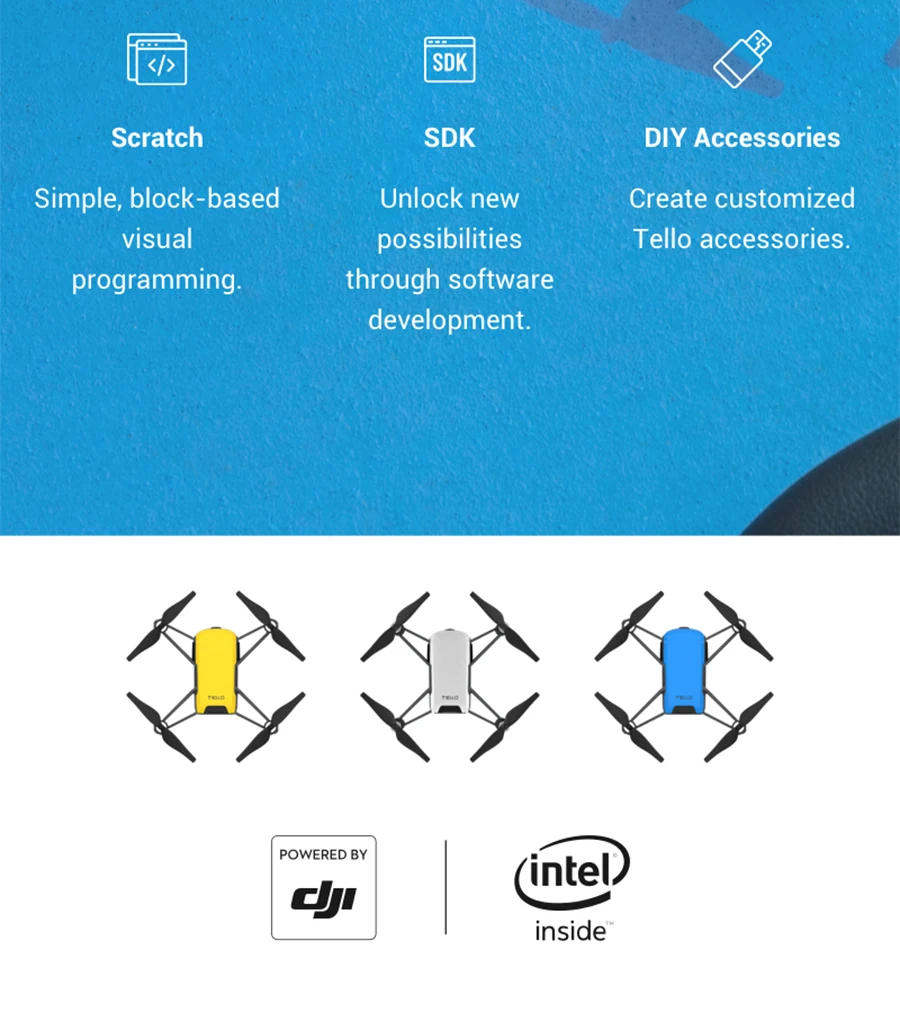 Tello Drone Ryze Mini Toy Drone Camera Drone With Coding Education 720p Hd Transmission ...