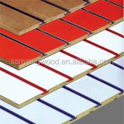 Pvc Or Melamine High Gloss Slotted Mdf Panel - Buy Uv Pre Finished Mdf ...
