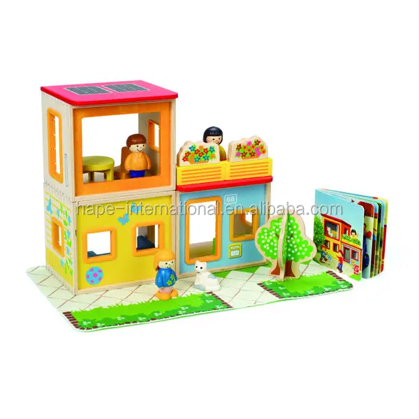 Early Learning Wooden Toy House,Diy City House Toy For Kids - Buy ...