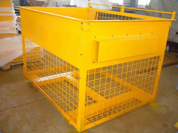 Light-weight Galvanized Mesh Bins Stackable Refuse Collector Storage ...