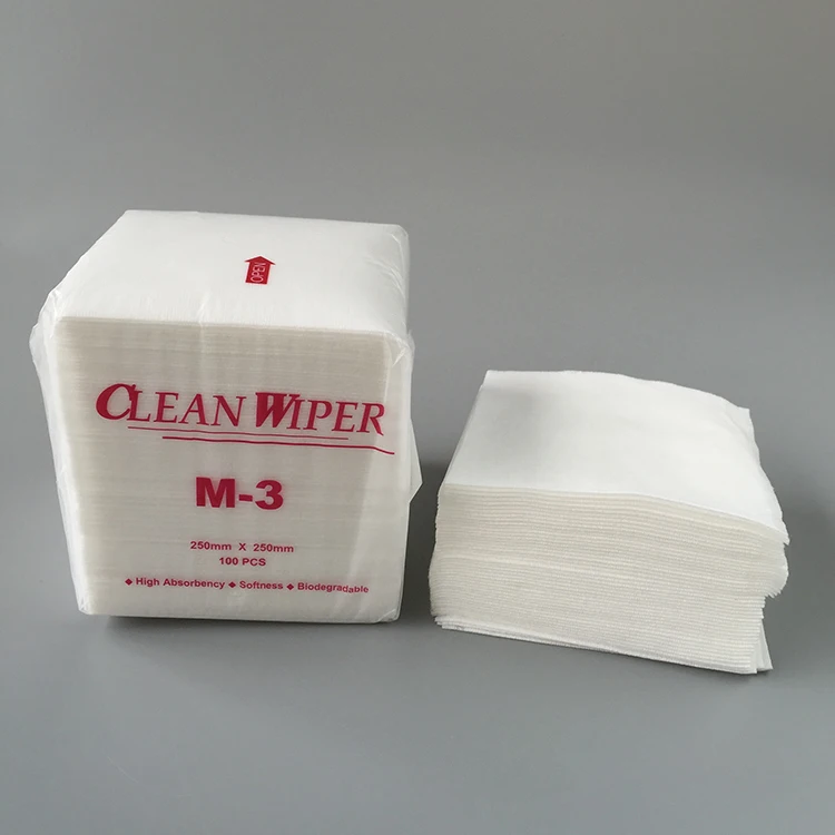 M-3 Series Lint Free Non Woven Wipes Cross Lapping Super Tough Clean ...