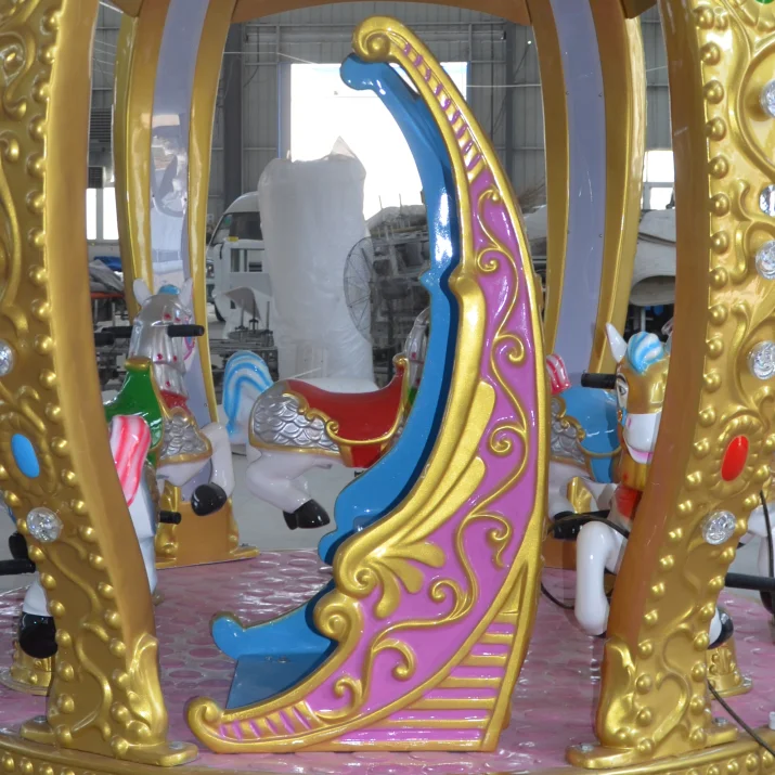 Funfair Rides Playground Equipment Carousel Fiberglass Merry Go Round ...